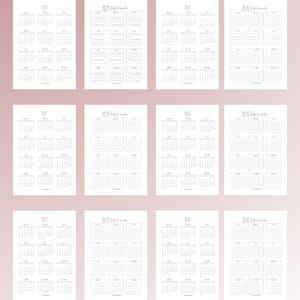 2025-2030 Year Calendars Printable, Yearly Wall Calendar, Desk Calendar ...