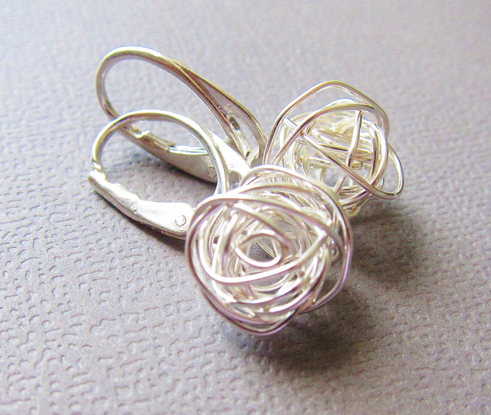 Tangled Silver Earrings Sterling Silver Earrings Wire - Etsy