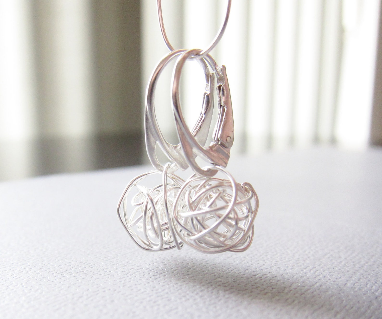 Tangled Silver Earrings Sterling Silver Earrings Wire - Etsy