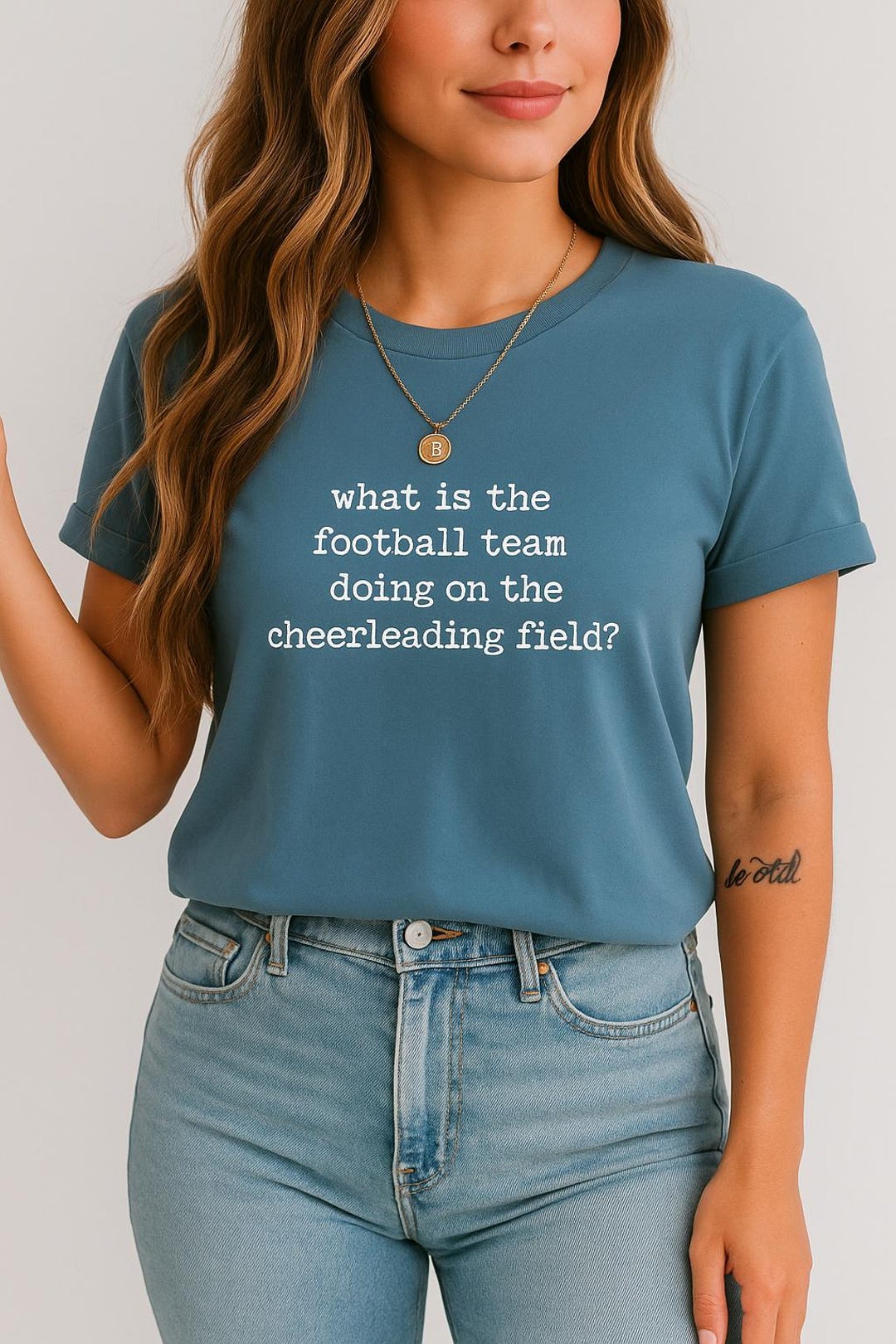 Funny Cheerleading Shirt, Football Team on Field, Cheer Mom Gift - Etsy