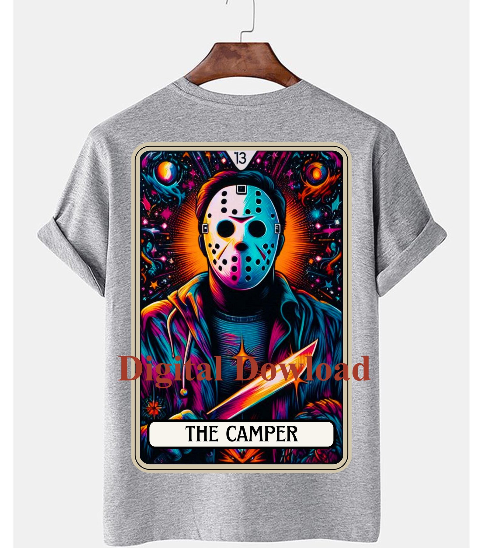 6 Halloween Horror Tarot Card Png Bundle, Horror Characters Svg Digital ...
