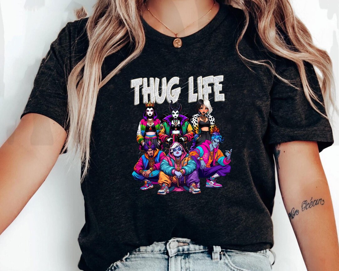 Vintage Thug Life Disney Villains Characters Comfort Colors, Magic ...