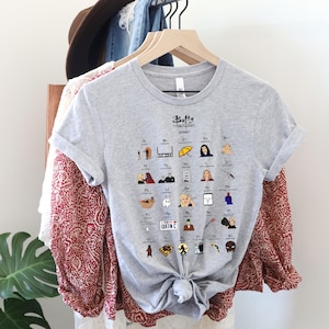 Buffy Alphabet T-shirt: Vampire Slayer Tee, Sunnydale High - Etsy