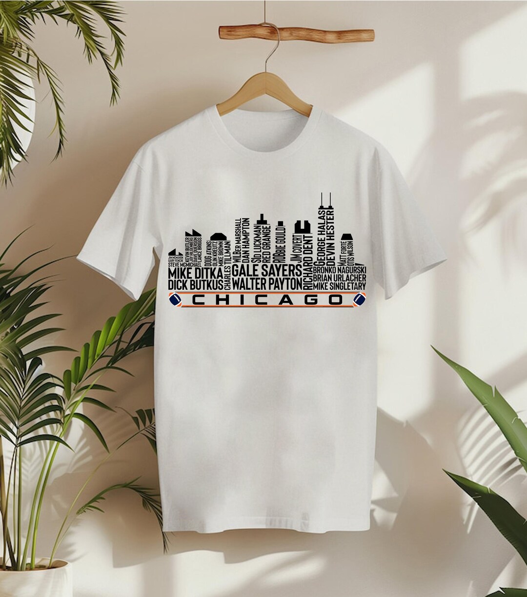 Chicago Football Team All Time Legends Sweatshirt, Chicago City Skyline ...