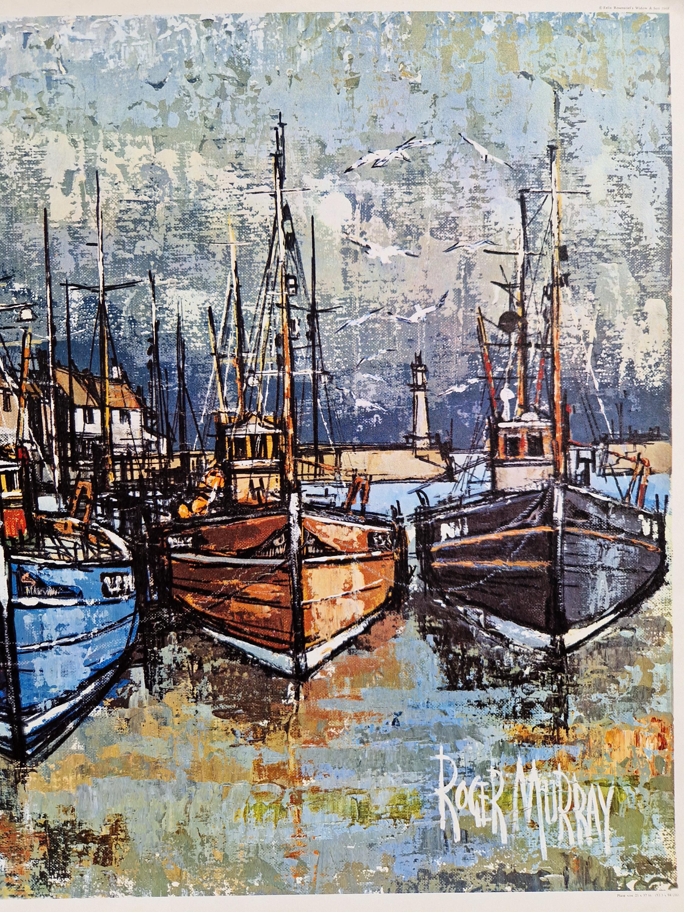 Fisherman's Tavern - Roger Murray Antique Painting Print 58 Cm X 96 Cm ...