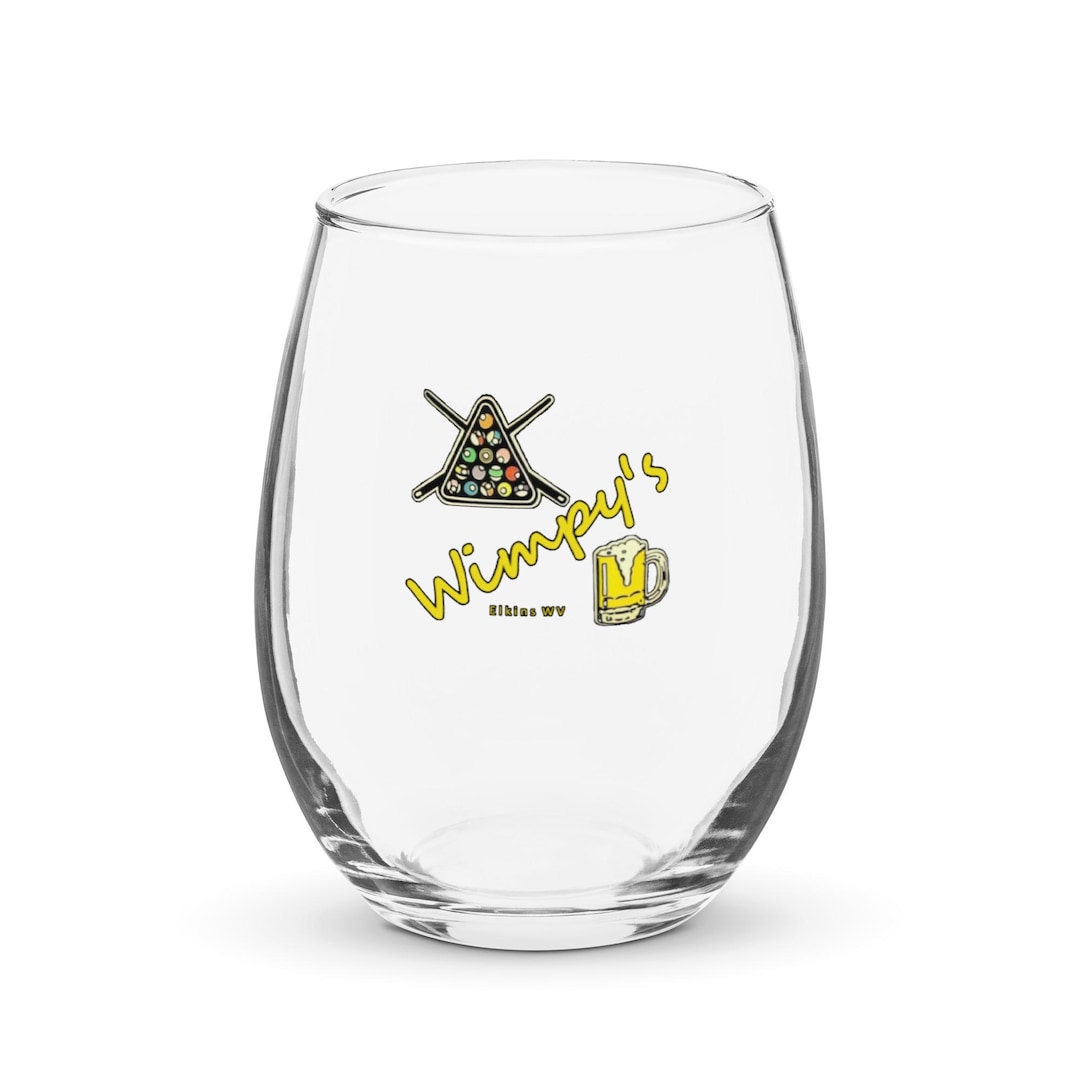 Stemless Wine Glass Wimpy's Pool Hall Elkins WV West Virginia, Pool ...