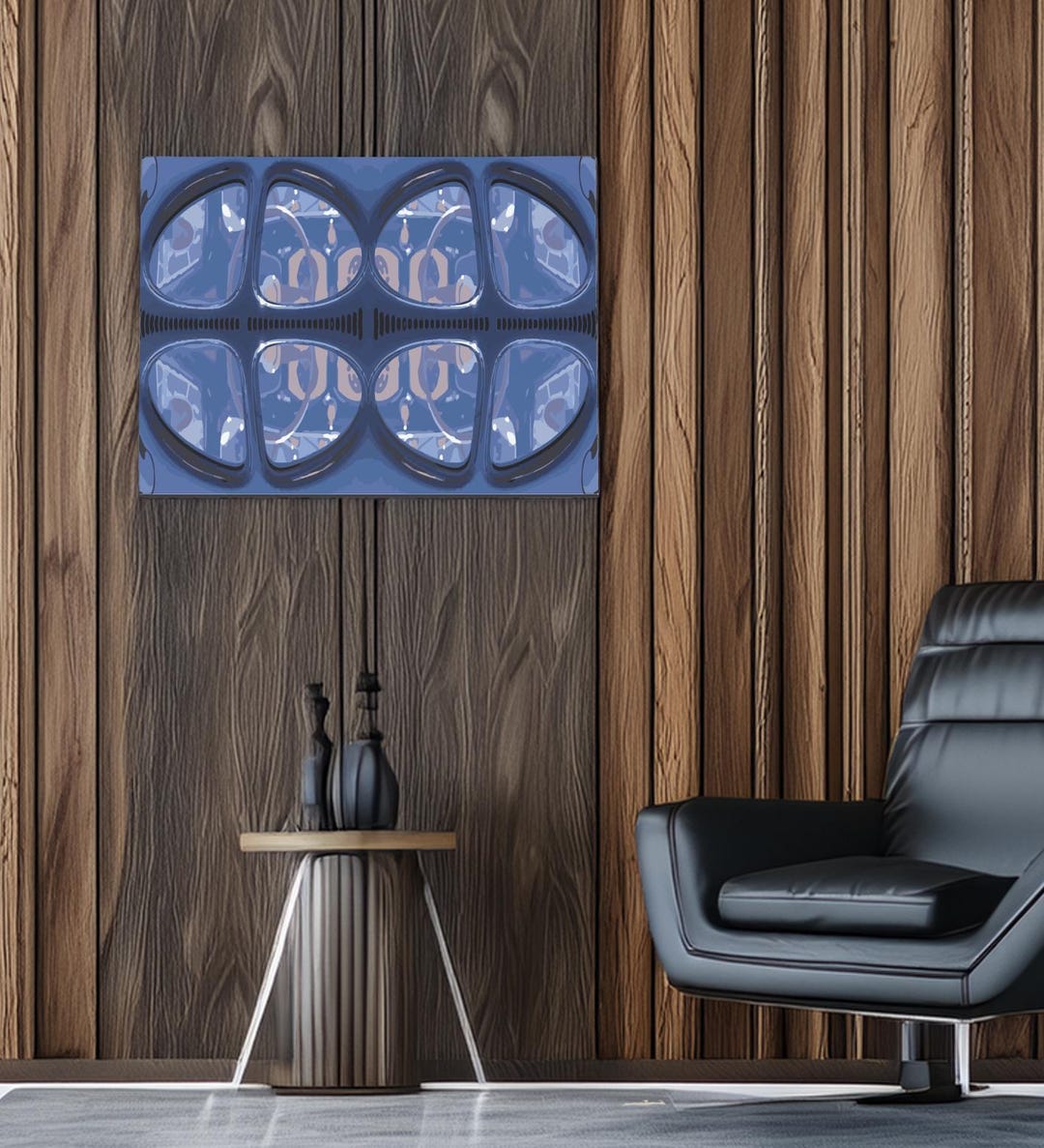 Poster, Abstract Vintage Car Rear Window Pattern, Car Enthusiast Art ...