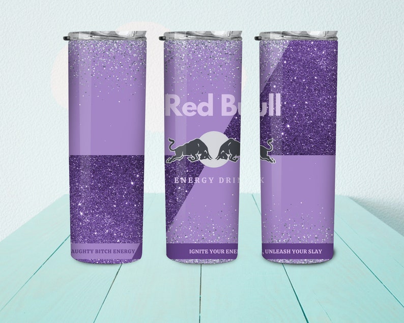 Purple Red Bull Glitter 20oz Digital Download File PNG/JPG - Etsy