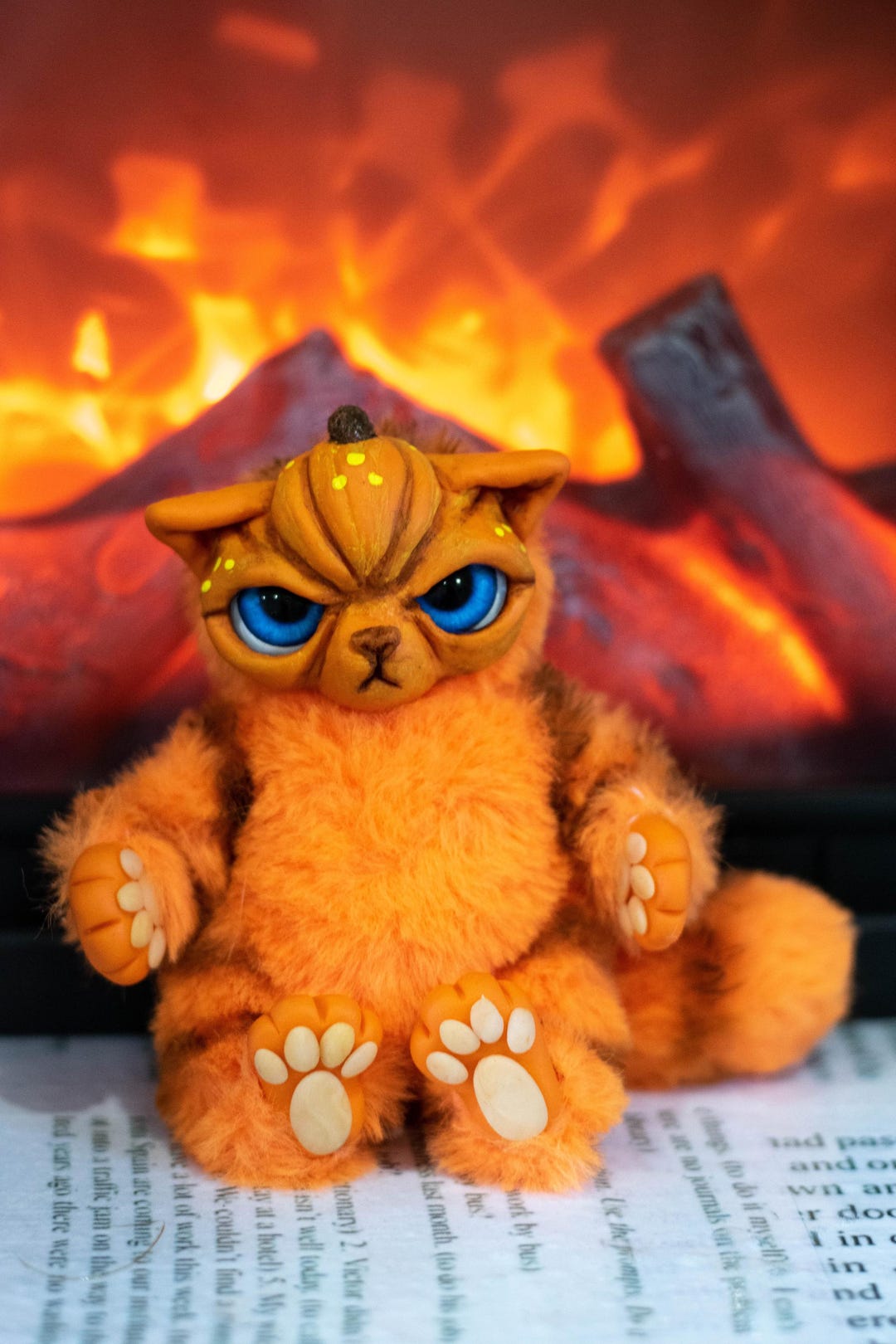 Pumpkin Cat - EVIL Monsters Kawaii Plush Ooak Handmade Gift Art Doll ...