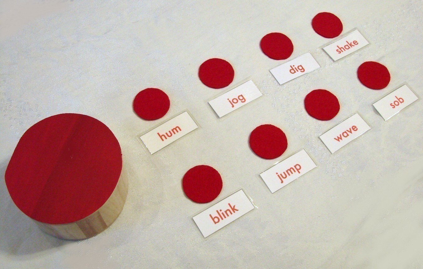 Montessori Verb Box A Parts of Speech Lesson UNLAMINATED | Etsy