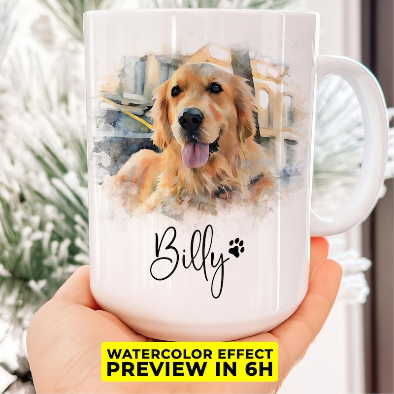 Mug With Pet at Bottom - Etsy