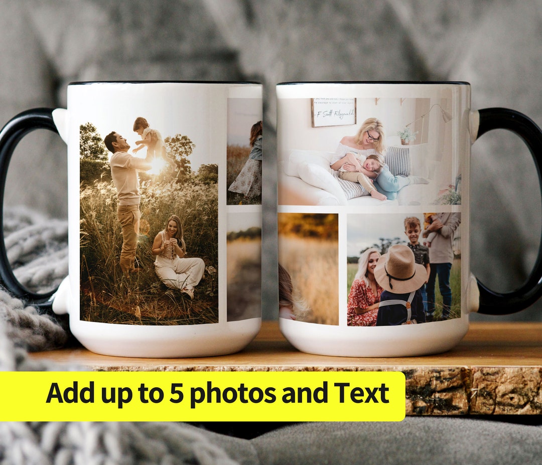 Custom Photo Collage Coffee Mug With Personalization for Mothers Day ...
