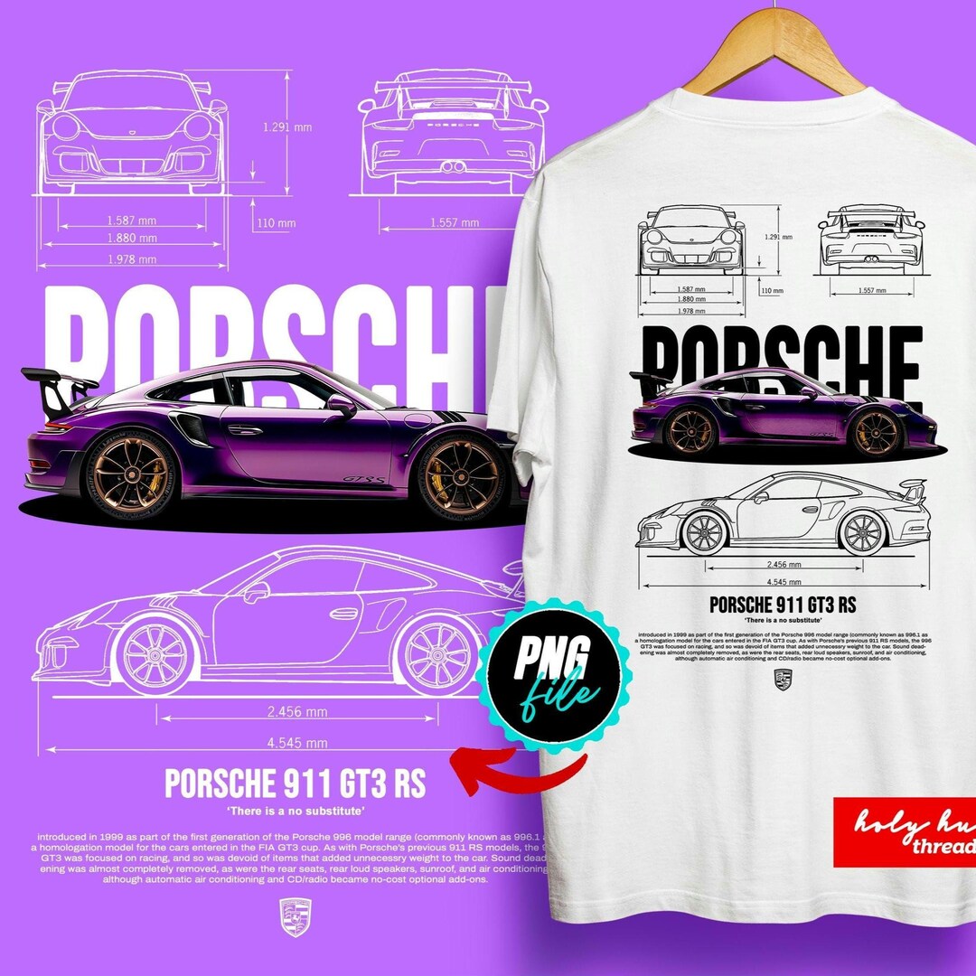 Porsche 911 PNG File High-quality Digital Download for DTF Transfers ...