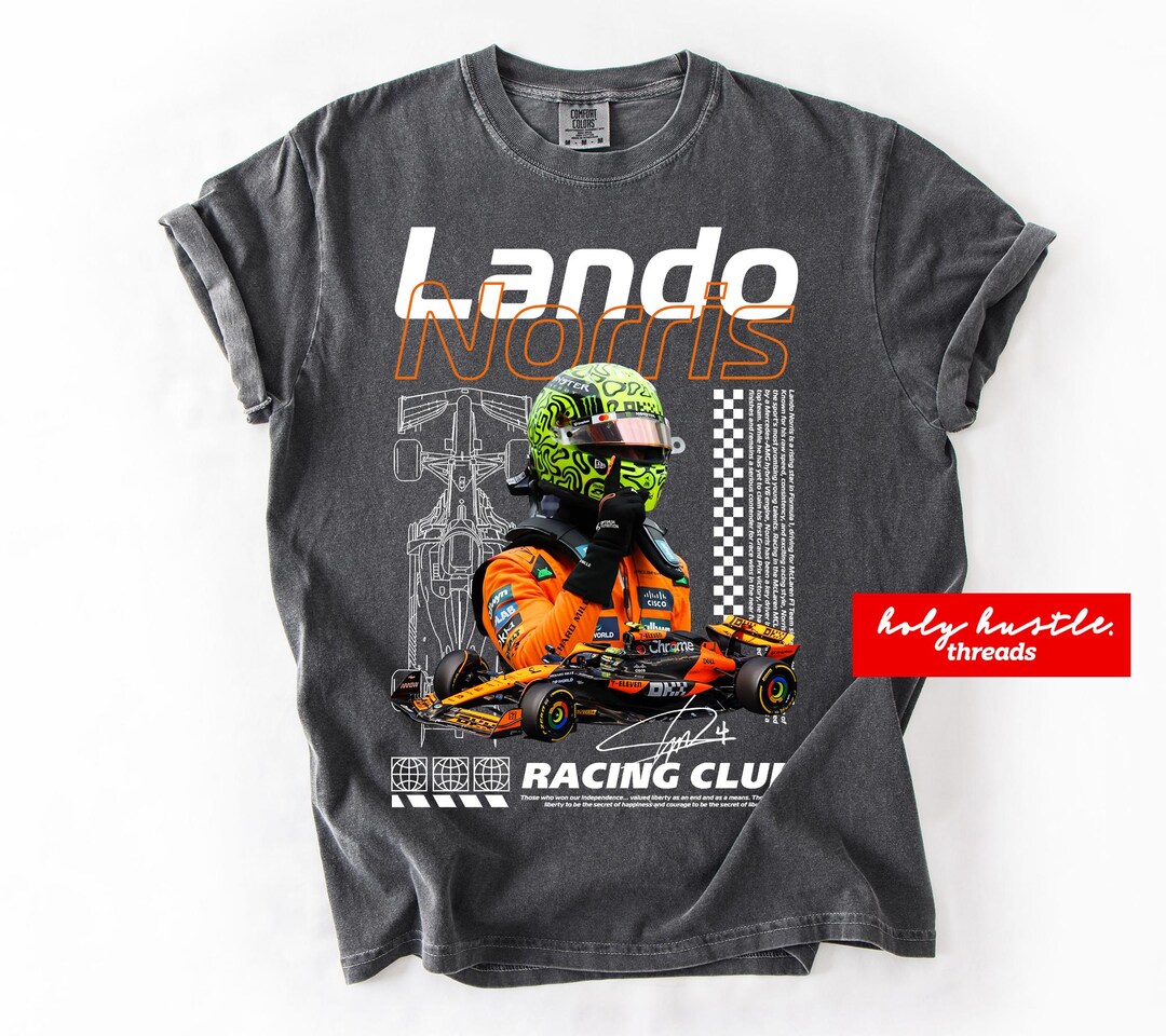 Lando Norris Vintage T-shirt, Mclaren F1 Racing Shirt, NOR4 Retro ...