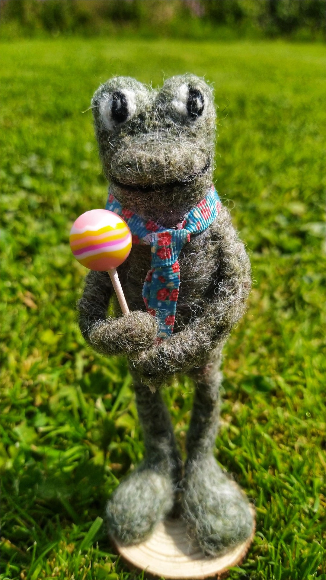 Frog Sculpture Frog Figurine Wool Art Frog Lovers Gift Felted Frog ...