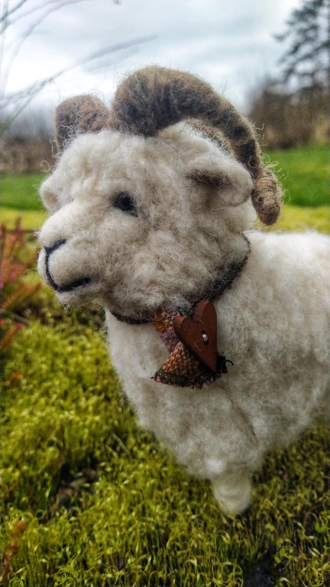 Ram Wool Sculpture Ram Figurine Felted Art Collectable Sheep Lovers ...