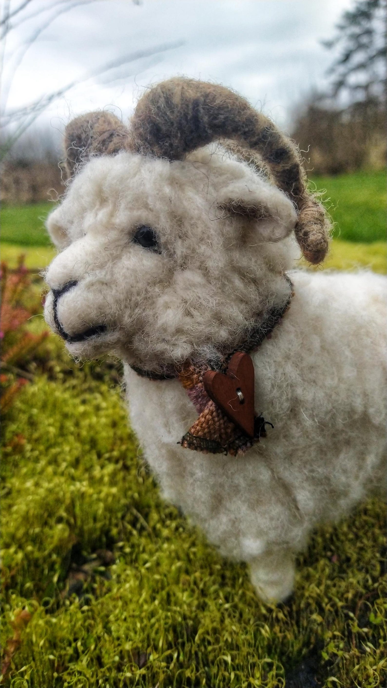 Ram Wool Sculpture Ram Figurine Felted Art Collectable Sheep Lovers ...