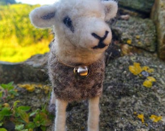 Sheep Wool Sculpture Sheep Figurine Sheep Lovers Gift Handmade Sheep ...