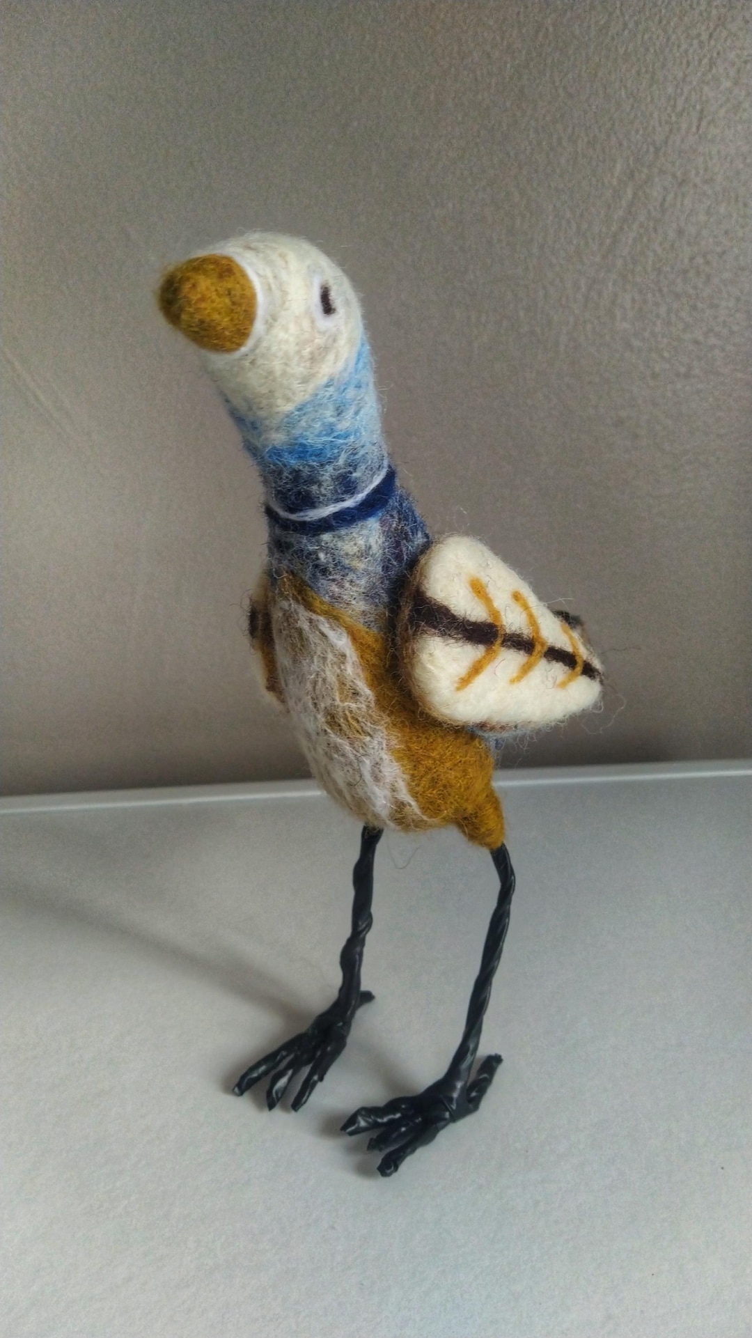 Bird Wool Sculpture Felted Bird Figurine Textile Bird Lovers Gift ...