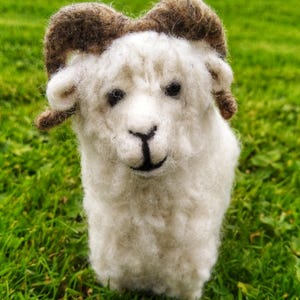 Ram Wool Sculpture Ram Figurine Felted Art Collectable Sheep Lovers ...
