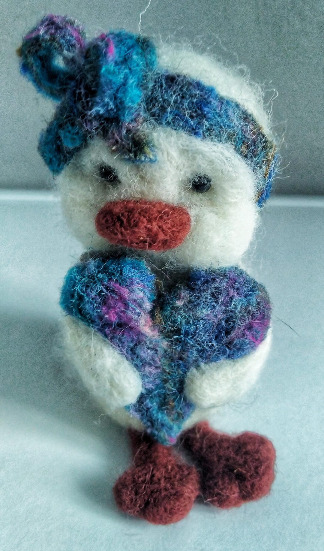 Wool Duck Felted Artwork Duck Sculpture Textile Duckie Wool Gift ...