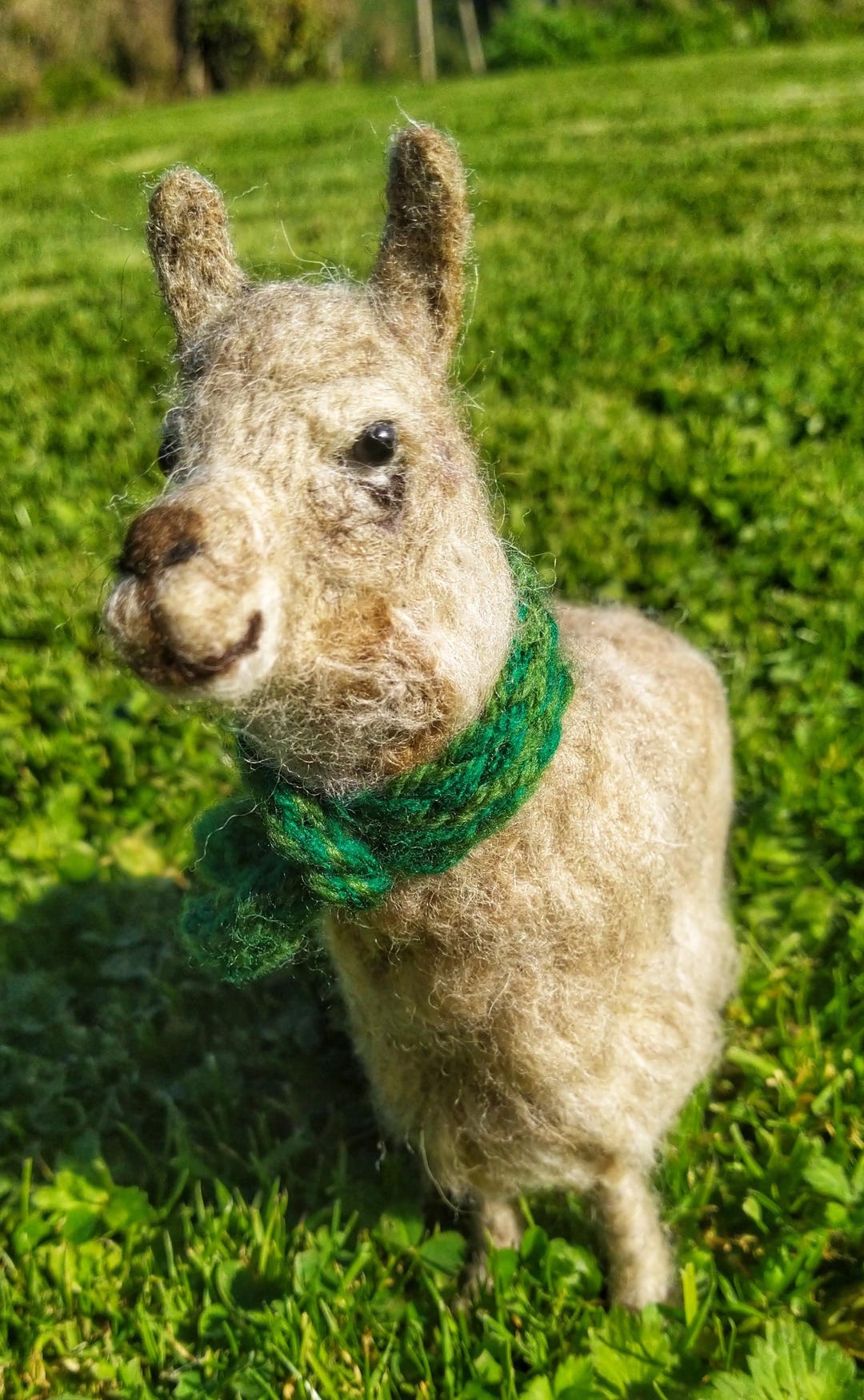 Llama Wool Sculpture Felted Llama Figurine Textile Llama Art ...