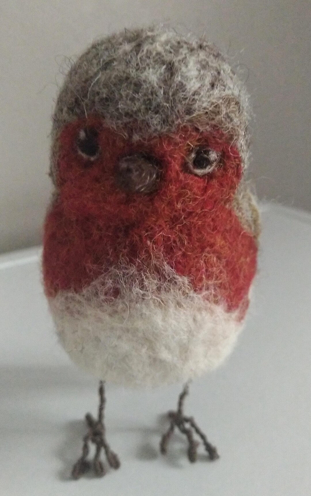 Robin Wool Sculpture Robin Felted Bird Textile Robin Bird Art Needle ...
