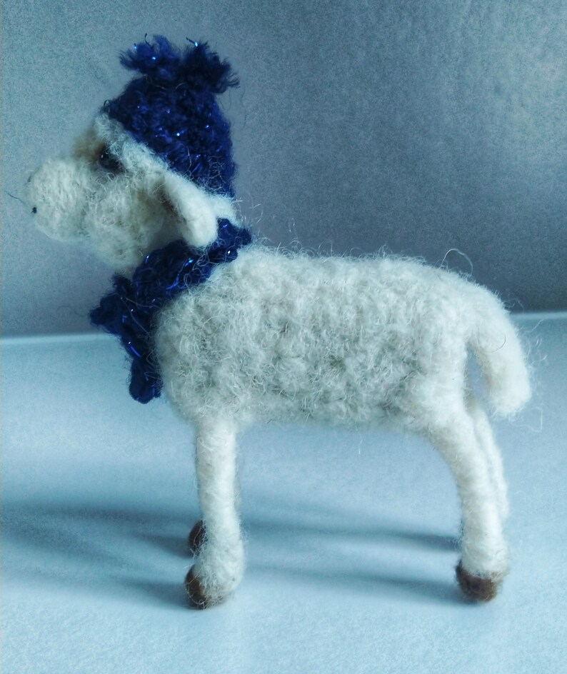 Sheep Felted Sculpture Wool Sheep Figurine Needle Felted Sheep Art ...