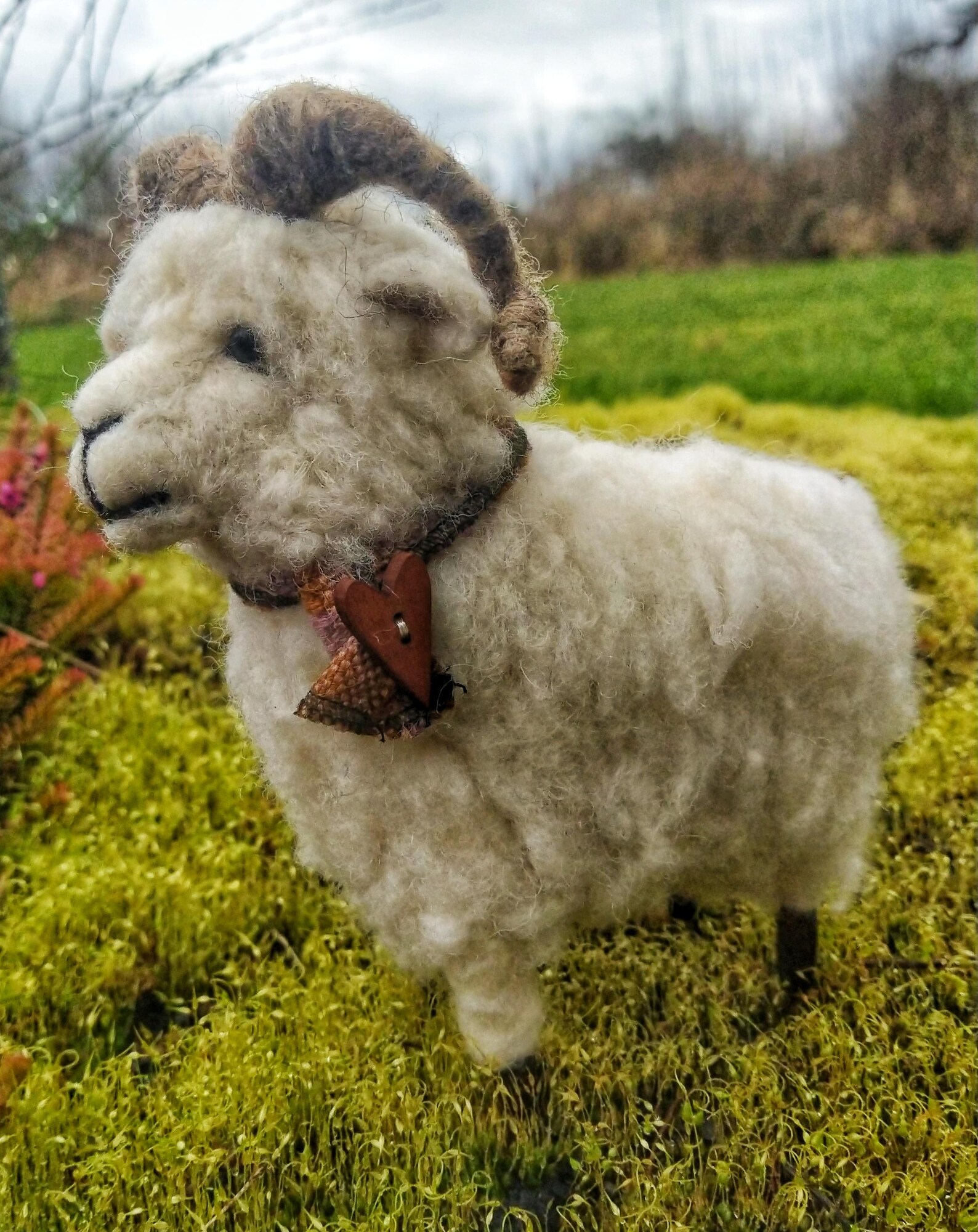 Ram Wool Sculpture Ram Figurine Felted Art Collectable Sheep Lovers ...