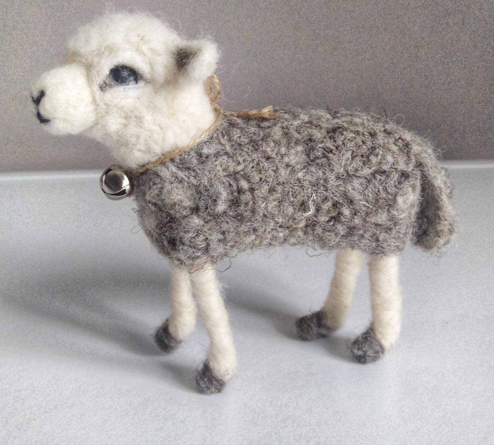Sheep Wool Sculpture Herdwick Sheep Figurine Fiber Gift Sheep Lovers ...