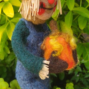 Scarecrow Wool Sculpture Scarecrow Figurine Fall Decor Thanksgiving Art ...