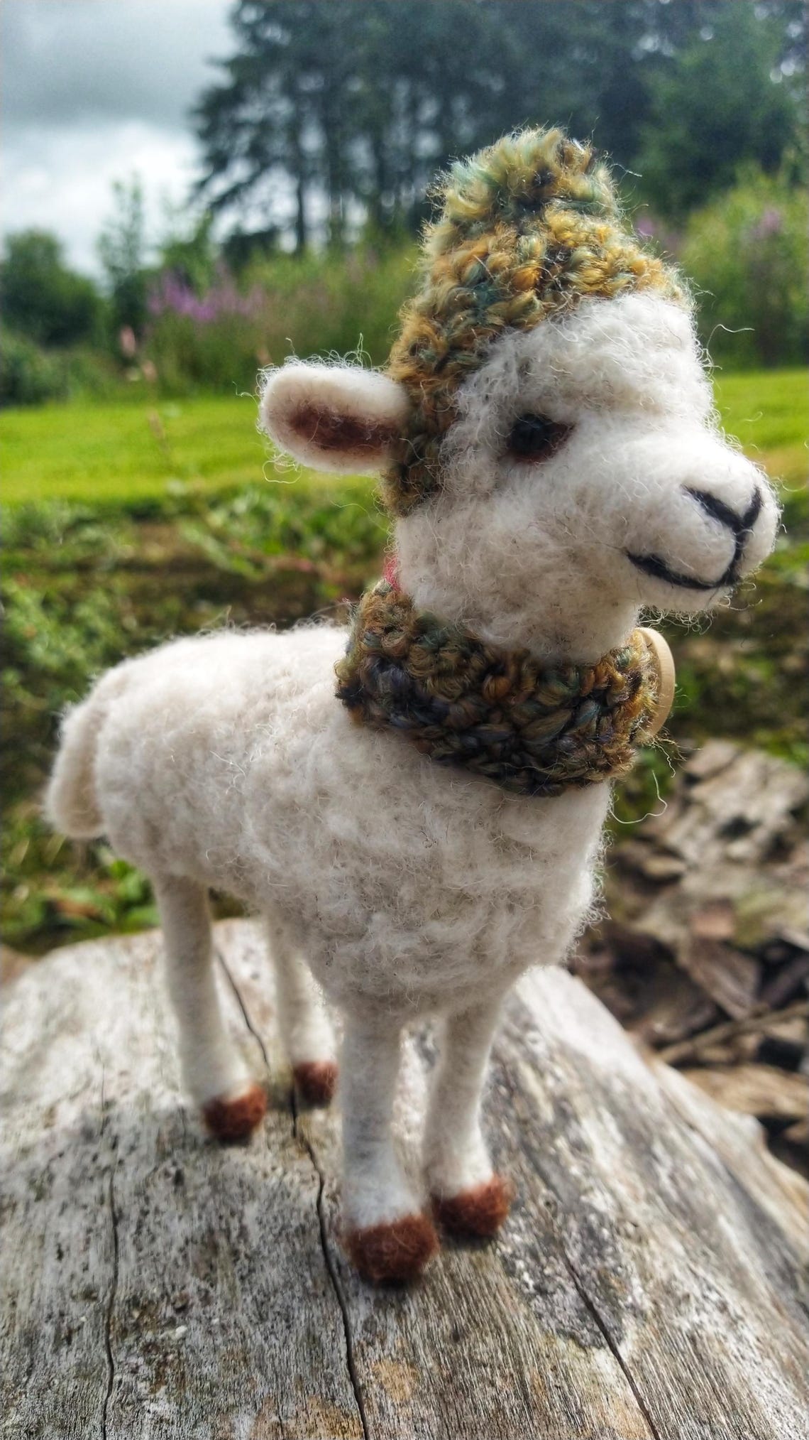 Sheep Wool Sculpture Sheep Figurine Sheep Lovers Gift Handmade Sheep ...