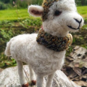 Sheep Wool Sculpture Sheep Figurine Sheep Lovers Gift Handmade Sheep ...