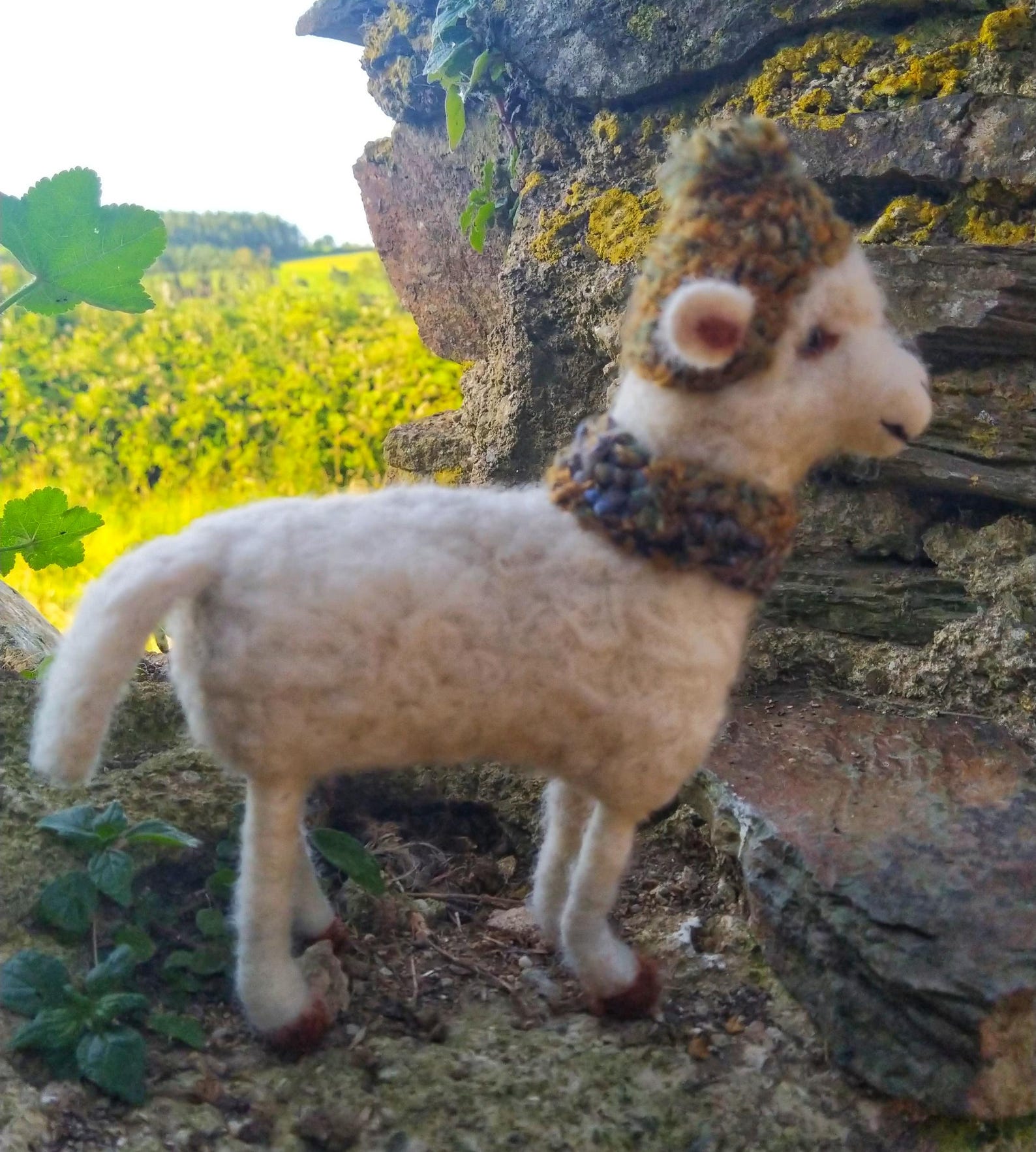 Sheep Wool Sculpture Sheep Figurine Sheep Lovers Gift Handmade Sheep ...