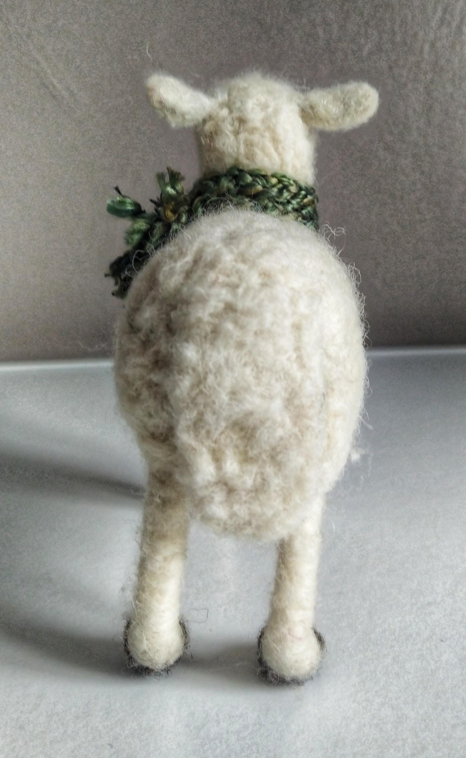 Sheep Wool Sculpture Felted Sheep Figurine Textile Art Sheep Lovers ...