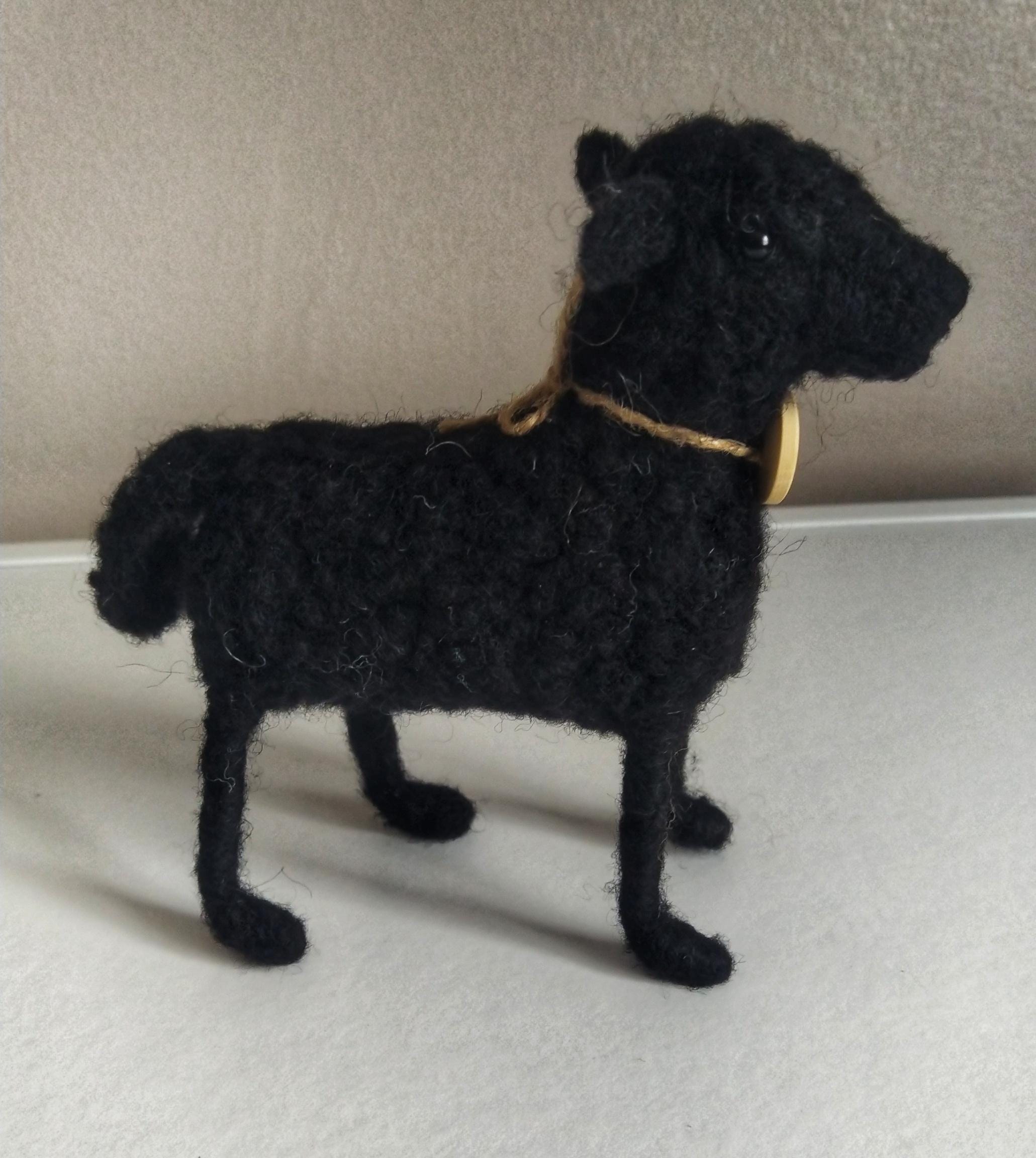 Black Sheep Wool Sculpture Black Sheep Textile Figurine Black Sheep ...