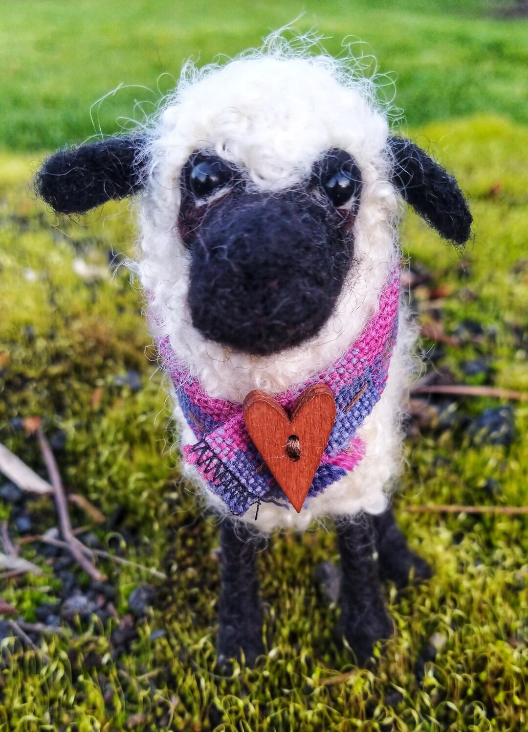 Sheep Wool Sculpture Felted Sheep Leicester Sheep Sculpture Figurine ...