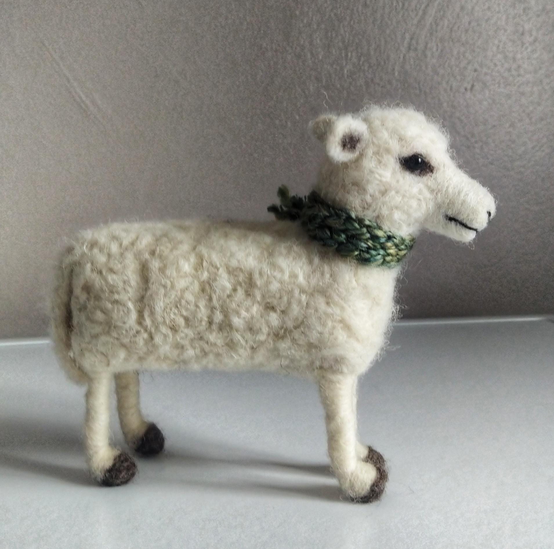 Sheep Wool Sculpture Felted Sheep Figurine Textile Art Sheep Lovers ...