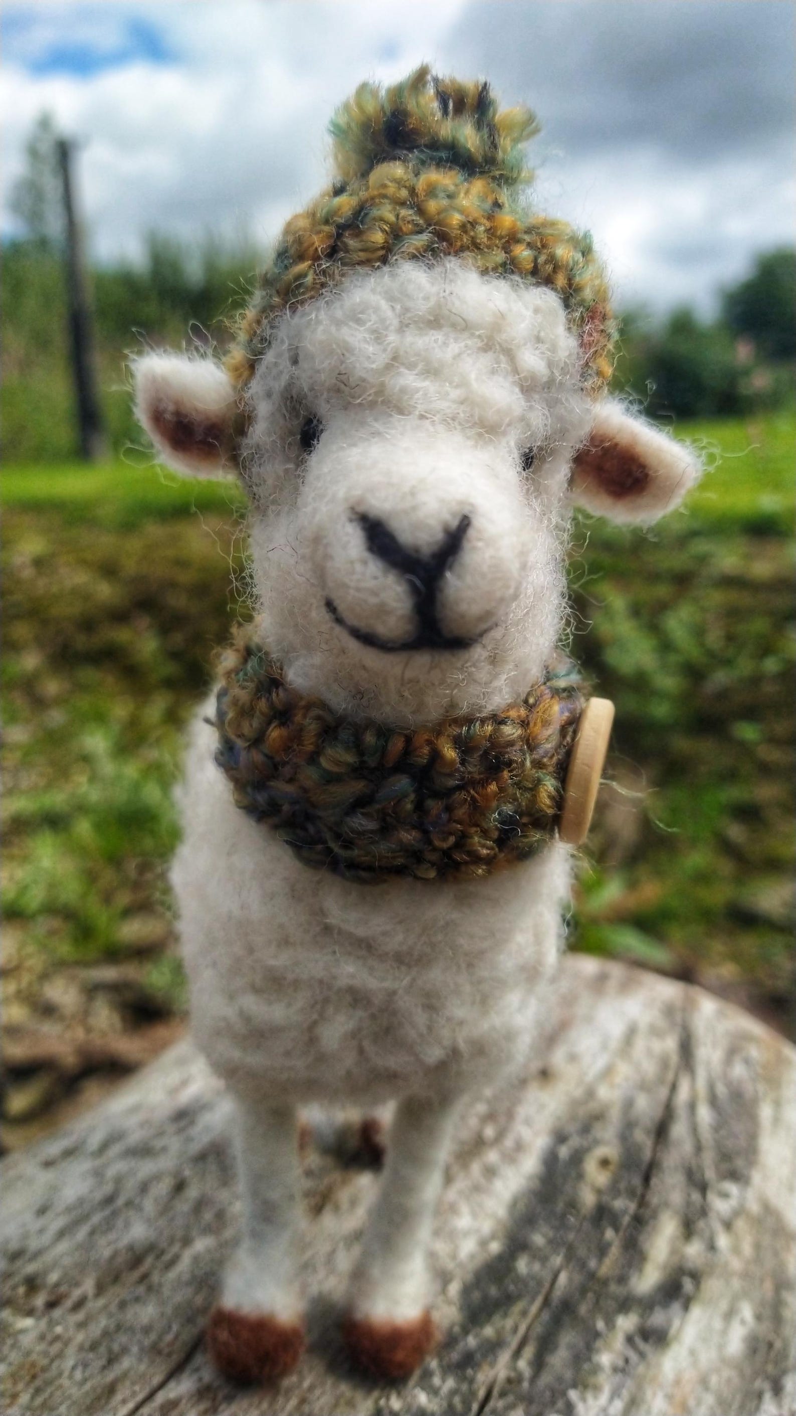 Sheep Wool Sculpture Sheep Figurine Sheep Lovers Gift Handmade Sheep ...