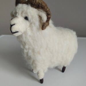 Ram Wool Sculpture Ram Figurine Felted Art Collectable Sheep Lovers ...