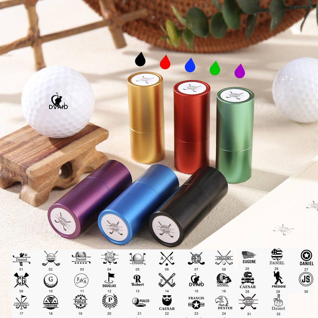 Custom Golf Stamp,gift for Golfer,gift Idea Golf Stamp,monogram Golf ...