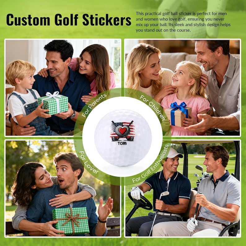 Personalized Logo Stickers,custom Logo Stickers,golfer Sport Gifts ...