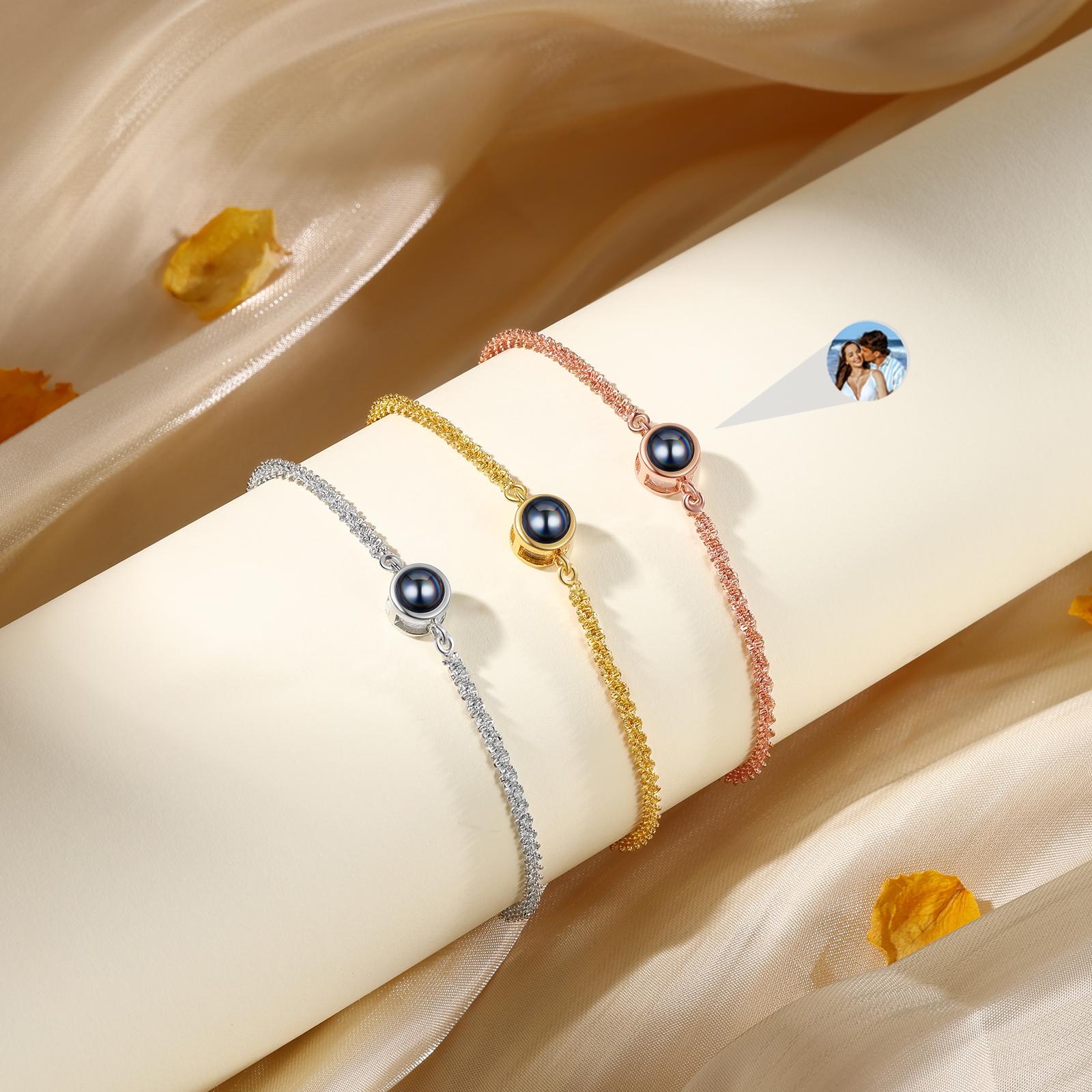 Custom Bracelet,photo Picture Inside,bracelets for Women,photo Bead ...