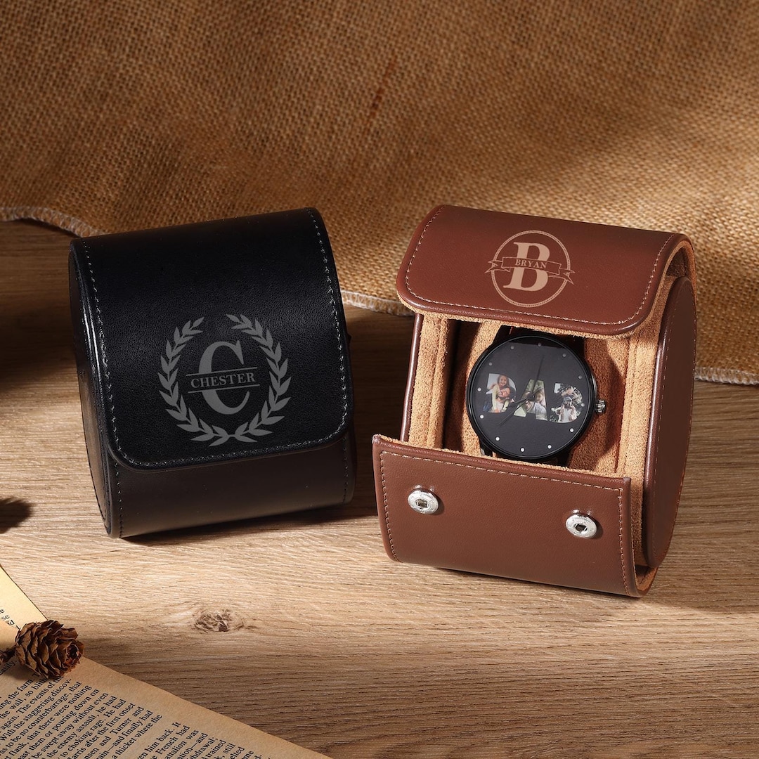 Leather Watch Case,name Watch Case,black Watch Case,watch Case for Men ...