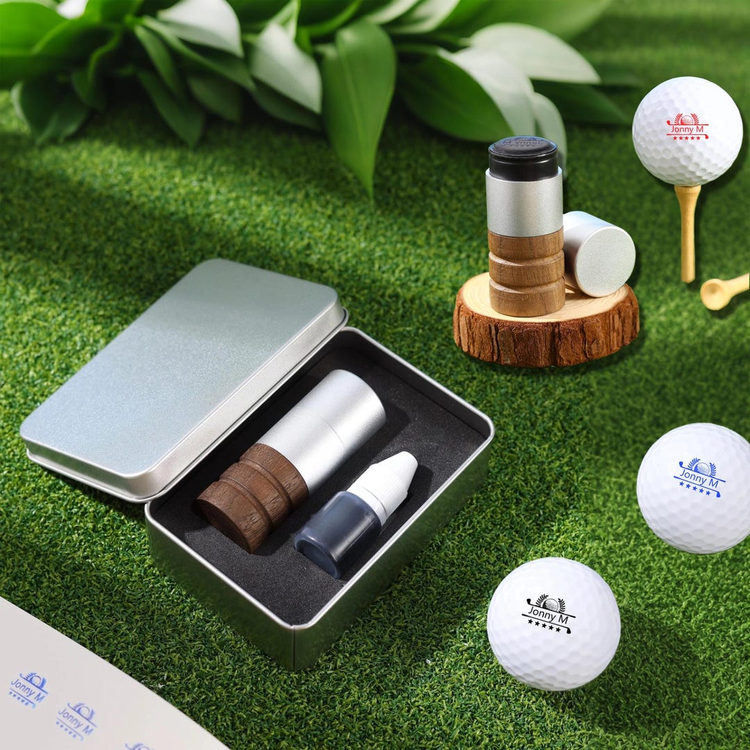 Large Logo Golf Stamp,free Ink Color and Metal Box, Walnut or Beech ...
