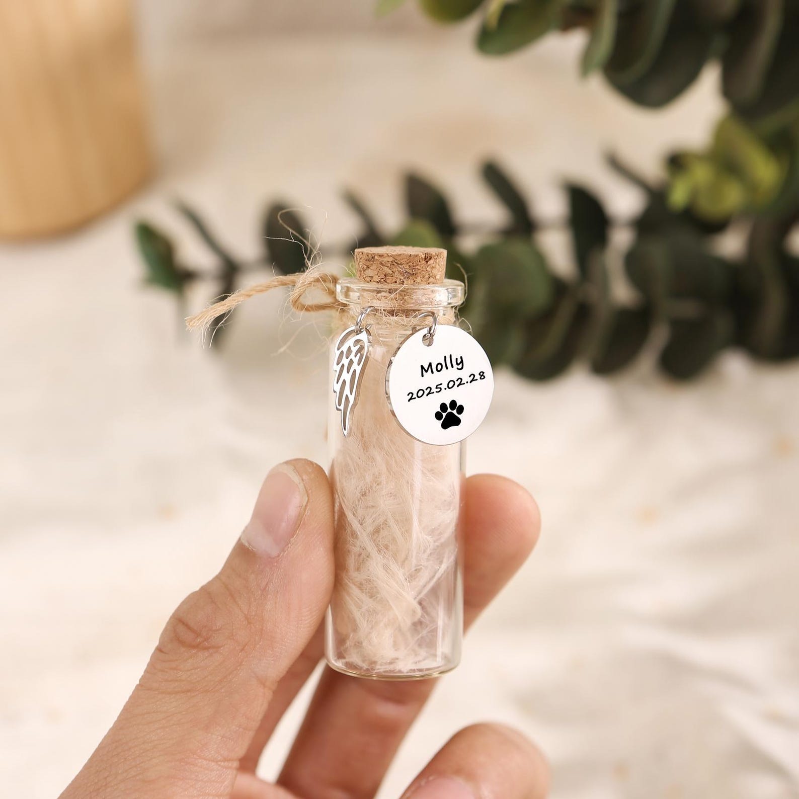 Pet Fur Memorial Jar,cat Fur Memorial Jar,pet Loss Gift,personalized ...