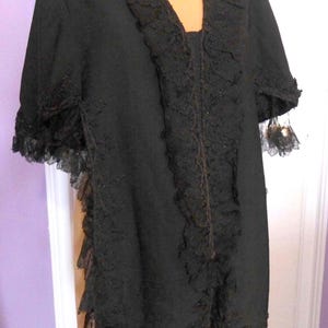 Black Antique Original 1880s Beaded Lace Trimmed Victorian Dolman ...