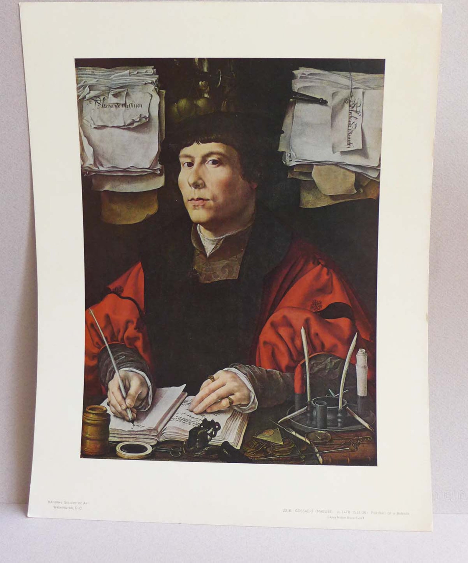Vintage Fine Art Print Mabuse Banker Portrait National Gallery of Art ...