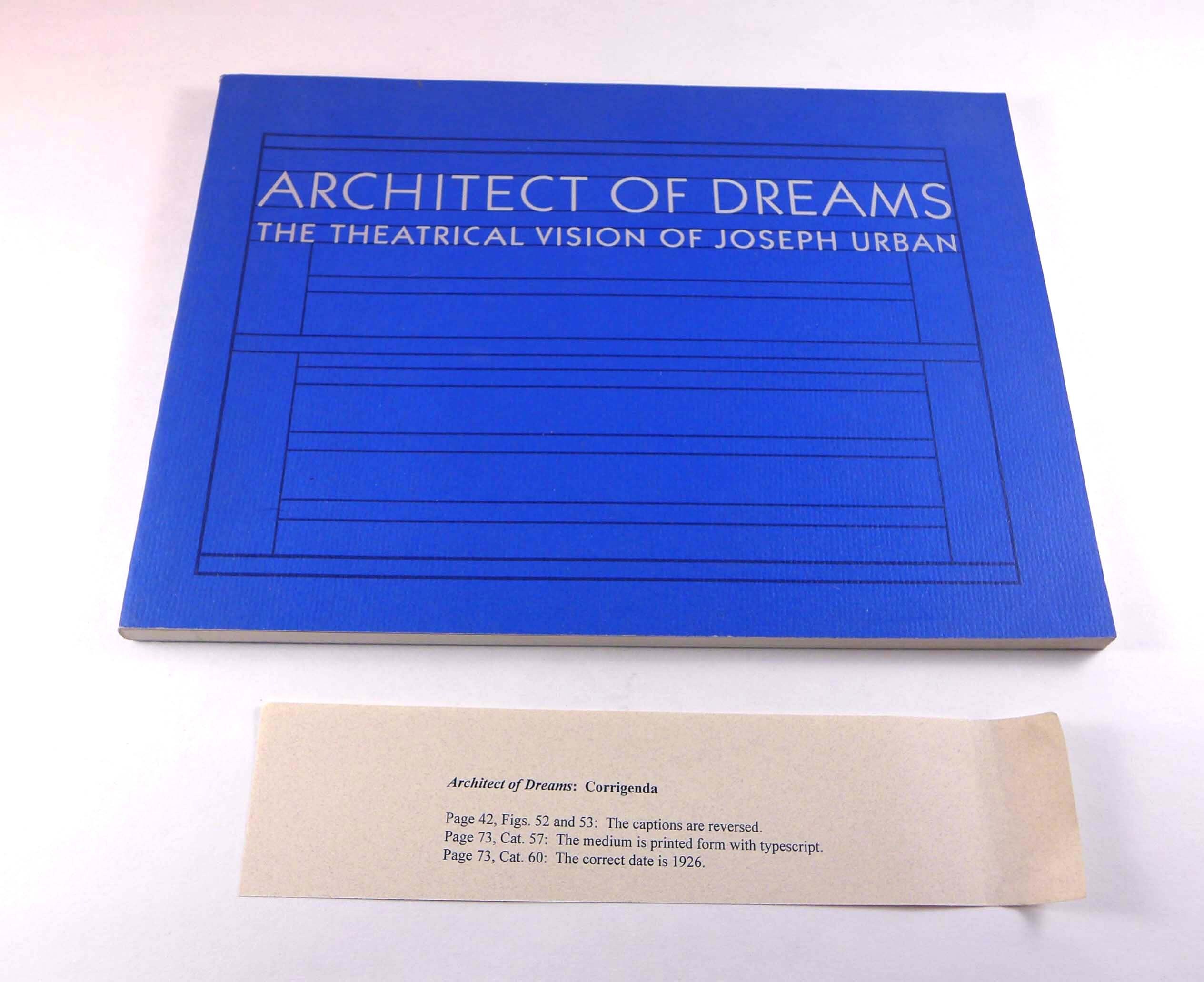 Architect of Dreams: the Theatrical Vision of Joseph Urban, 2000 by ...