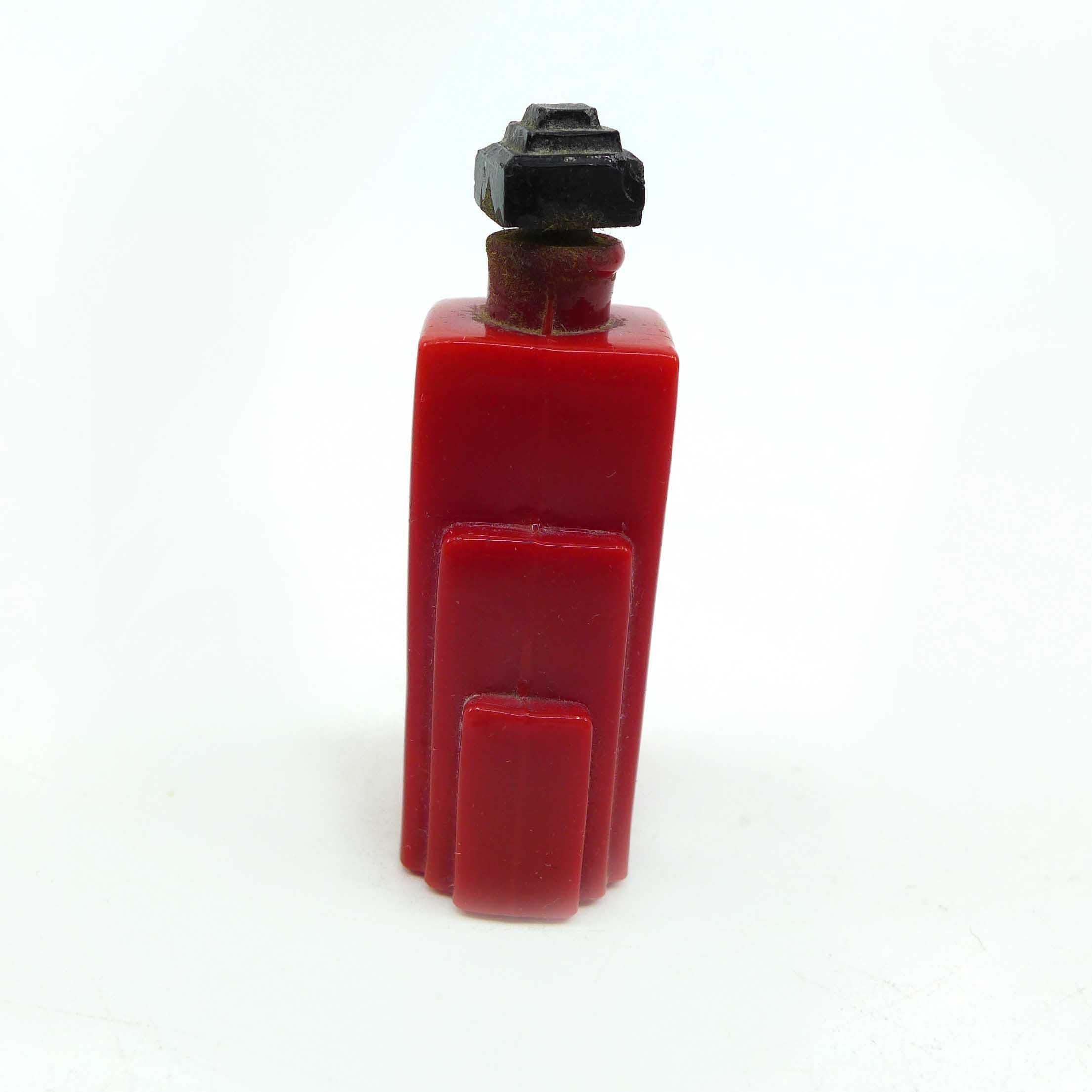 Antique Red Glass Skyscraper Perfume Bottle, Art Deco Duska Langlois ...